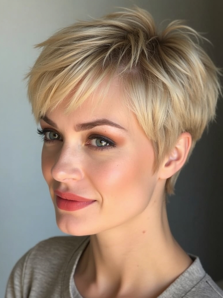 28+ Short Layered Haircuts Skimming Cheeks Lifting Ends And Growing Out ...